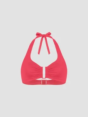 ERES Dedicace Ruched Halter Bikini Top - Corail