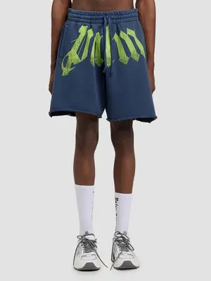 Palm Angels Big Waist Logo Sweat Shorts
