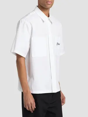 Off-White Script Summer Poplin Button-front Shirt