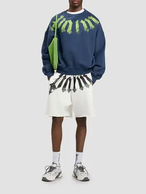 Palm Angels Big Neck Logo Crewneck Sweatshirt