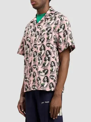 Palm Angels Pinup Relaxed-fit Bowling Shirt