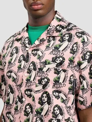 Palm Angels Pinup Relaxed-fit Bowling Shirt