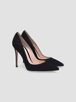 GIANVITO ROSSI 105mm Suede Stiletto-heel Pumps - Black