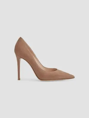 GIANVITO ROSSI 105mm Suede Stiletto-heel Pumps - Praline