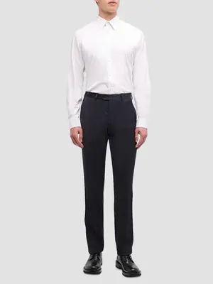 Emporio Armani Straight-leg Wool Trousers