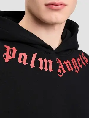 Palm Angels Logo Neck Cotton Hoodie