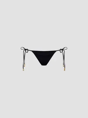 ERES Exquise Beaded Side-tie Bikini Bottom - Black