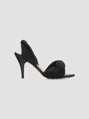 Bottega Veneta Grace 90mm Leather Slingback Sandals