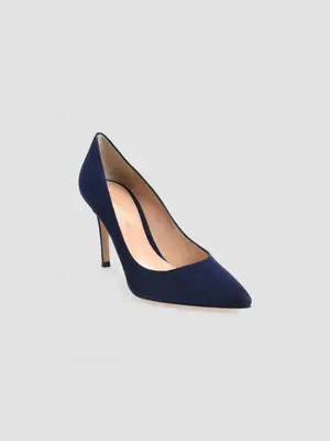 GIANVITO ROSSI 85mm Suede Pumps - Denim