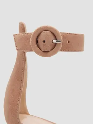 GIANVITO ROSSI Portofino 85mm Suede Sandals - Praline