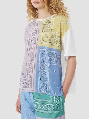 Max Mara Printed Silk And Stretch Cotton Jersey T-shirt - Multicolour