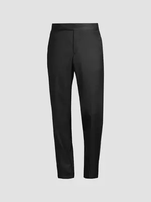 Emporio Armani Wool Tuxedo Pants - Black