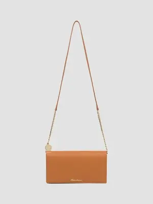 SANTONI Leather Wallet-on-chain Crossbody Bag