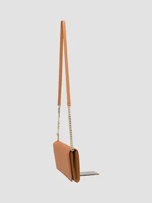 Santoni Leather Wallet-on-chain Crossbody Bag - Light Brown