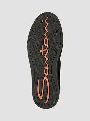 Santoni Double Buckle Leather Sneakers