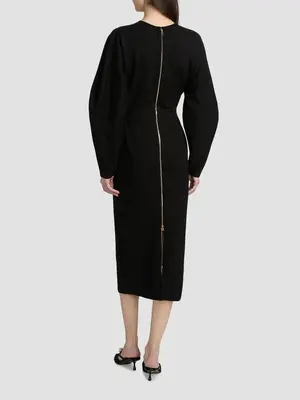 Carolina Herrera Arc Crewneck Midi-dress