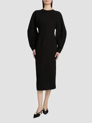 Carolina Herrera Arc Crewneck Midi-dress