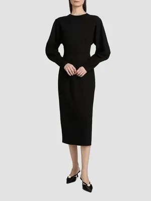 Carolina Herrera Arc Crewneck Midi-dress