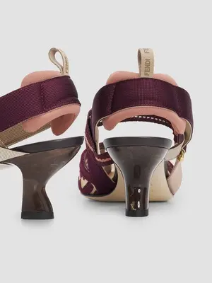 Fendi Colibrì 55mm Ff Mesh Slingback Pumps