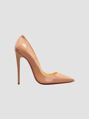CHRISTIAN LOUBOUTIN So Kate 120mm Patent Leather Pumps - Beige