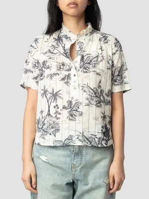 Zadig&Voltaire Topher Tropical Island Short-sleeve Shirt