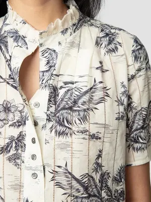 Zadig&Voltaire Topher Tropical Island Short-sleeve Shirt