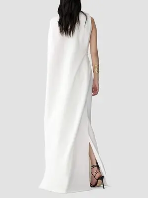 Carolina Herrera Draped One-shoulder Column Gown