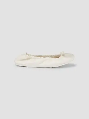 Bottega Veneta Fantasmina Leather Ballet Flats - Alabaster