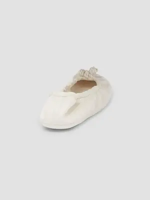 Bottega Veneta Fantasmina Leather Ballet Flats - Alabaster