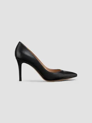 GIANVITO ROSSI 85mm Leather Stiletto Heel Pumps - Black