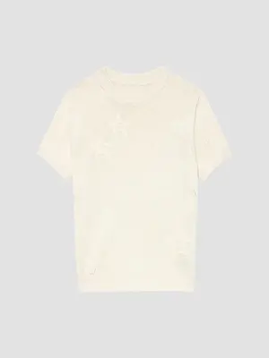 Zadig&Voltaire Bully Stars Short-sleeve Sweater - Ecru