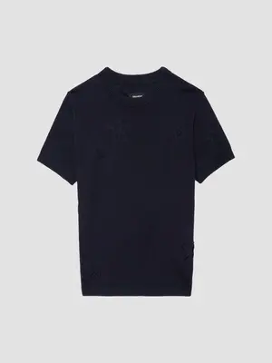 Zadig&Voltaire Bully Stars Short-sleeve Sweater - Encre