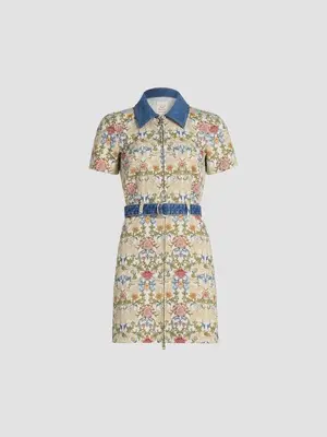 Cinq À Sept Bea Floral Jacquard Minidress - Cream Multi