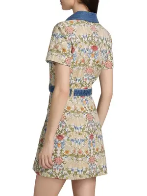 Cinq À Sept Bea Floral Jacquard Minidress - Cream Multi