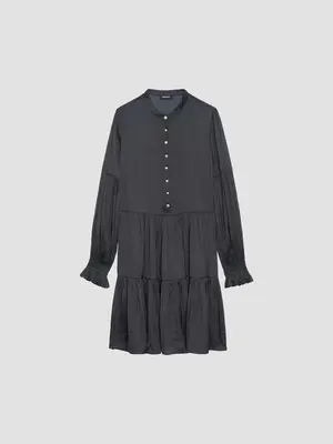 Zadig&Voltaire Randy Satin Tiered Minidress