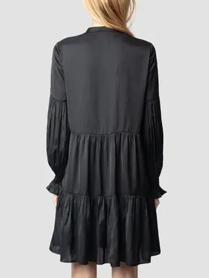 Zadig&Voltaire Randy Satin Tiered Minidress