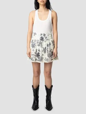 Zadig&Voltaire Jocky Tropical Island Miniskirt