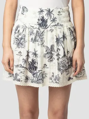 Zadig&Voltaire Jocky Tropical Island Miniskirt