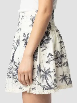 Zadig&Voltaire Jocky Tropical Island Miniskirt