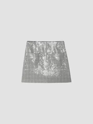 Zadig&Voltaire Jaime Car Sequined A-line Miniskirt - Black