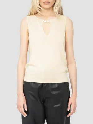 Zadig&Voltaire Sayani Vico Embellished Keyhole Tank