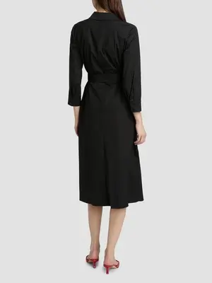Carolina Herrera Floral Embroidered Cotton-blend Shirtdress