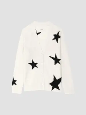Zadig&Voltaire Mirkaz Stars Cashmere Cardigan - Ecru