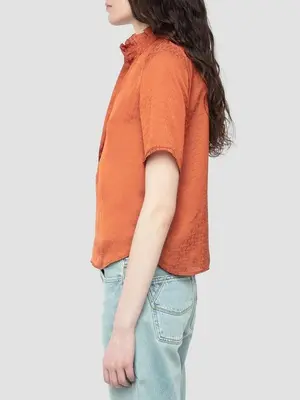 Zadig&Voltaire Topher Monogram Satin Blouse