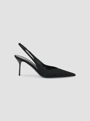 Paris Texas Lidia 70mm Slingback Pumps Black