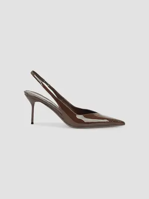 Paris Texas Lidia 70mm Slingback Pumps - Brown