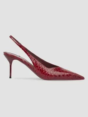 Paris Texas Lidia 70mm Slingback Pumps - Deep Red