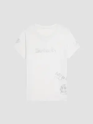Zadig&Voltaire Alys Rhinestone Graphic Crewneck T-shirt