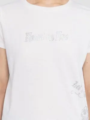 Zadig&Voltaire Alys Rhinestone Graphic Crewneck T-shirt