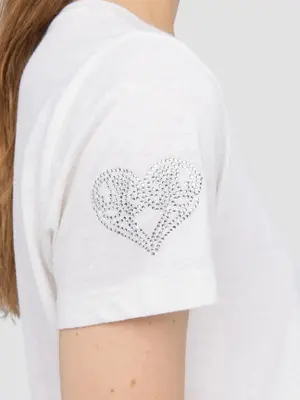 Zadig&Voltaire Alys Rhinestone Graphic Crewneck T-shirt